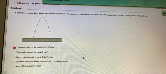 Solved Moving to another question Question a A ball is | Chegg.com