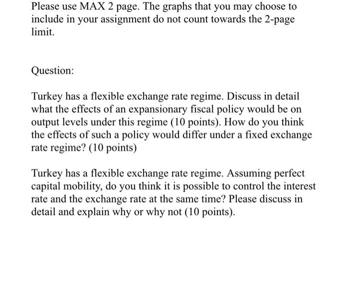 Solved Please use MAX 2 page. The graphs that you may choose | Chegg.com