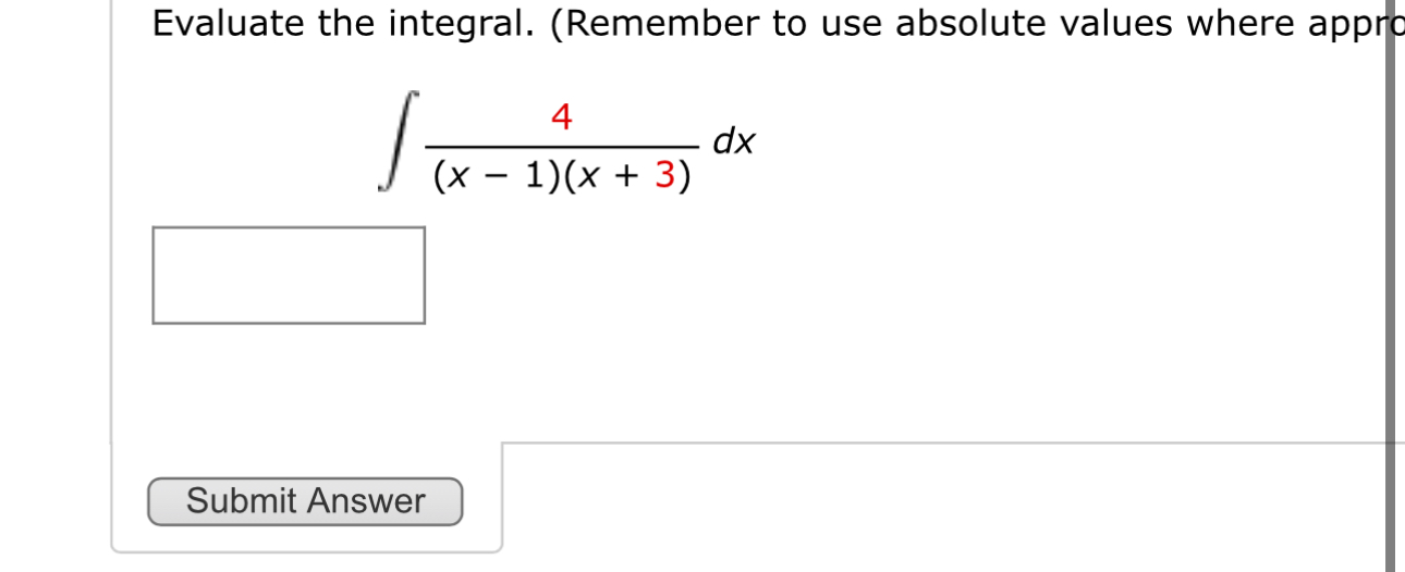 Solved Evaluate the integral. (Remember to use absolute | Chegg.com