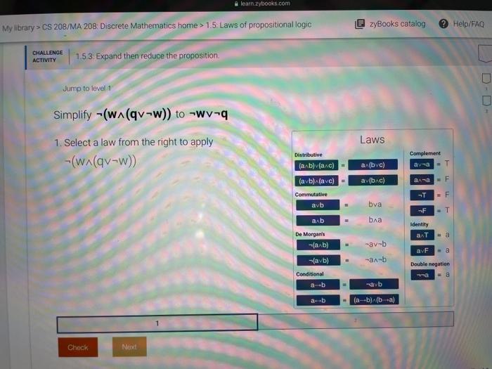 Solved learn.zybooks.com My library > CS 20B/MA 208 Discrete | Chegg.com