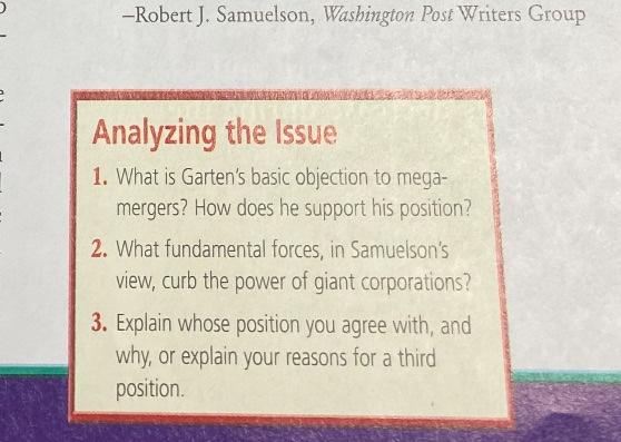 Solved -Robert J. Samuelson, Washington Post Writers Group | Chegg.com
