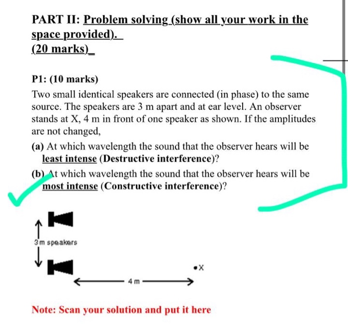 Solved PART II: Problem solving (show all your work in the | Chegg.com