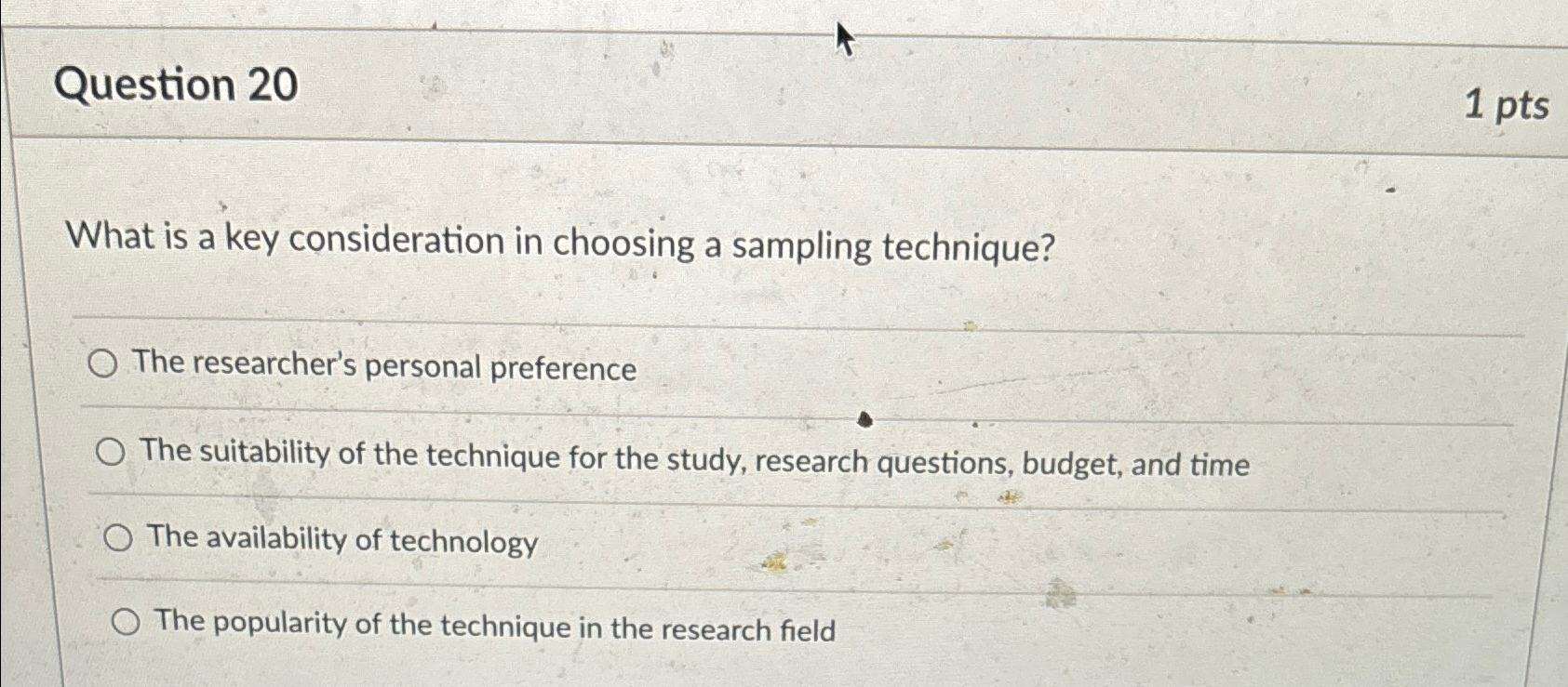 Solved Question 201 ﻿ptsWhat is a key consideration in | Chegg.com