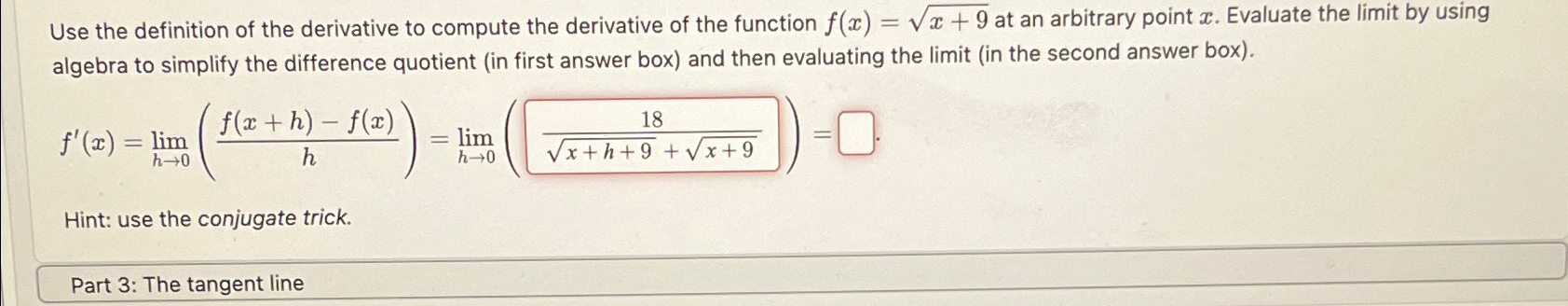 Solved Use the definition of the derivative to compute the | Chegg.com