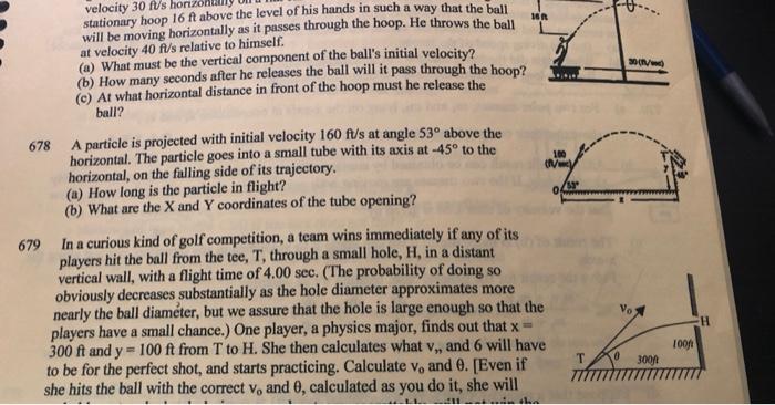 Solved velocity 30ft/s horizontally on a flat car. He wants | Chegg.com