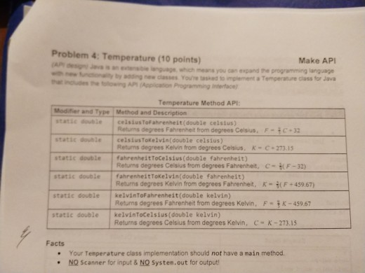 Solved Problem 4. Temperature (10 points) you can - Yoo | Chegg.com