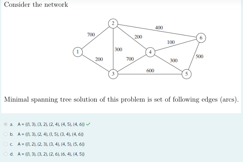 Solved a. A={(1,3),(3,2),(2,4),(4,5),(4,6)}b. A={(1,3),(2,4) | Chegg.com