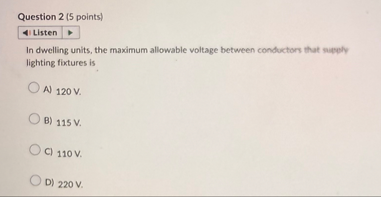 Solved Question 2 (5 ﻿points)In dwelling units, the maximum | Chegg.com