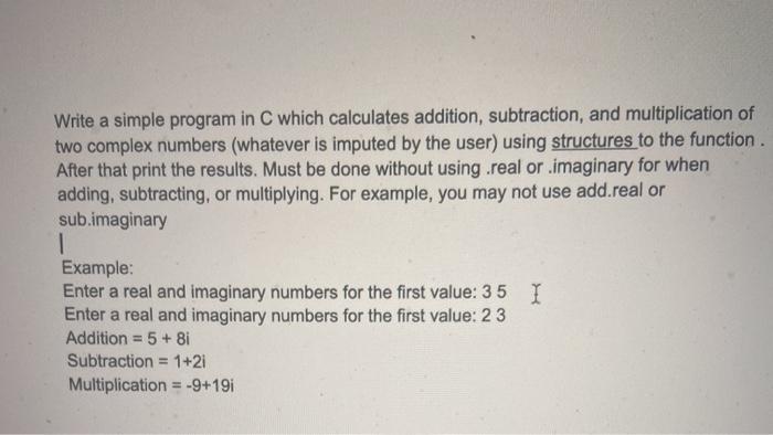 Solved Write a simple program in C which calculates | Chegg.com