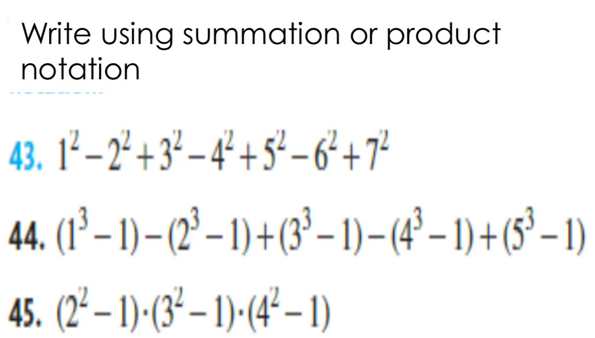 Solved Write using summation or product | Chegg.com