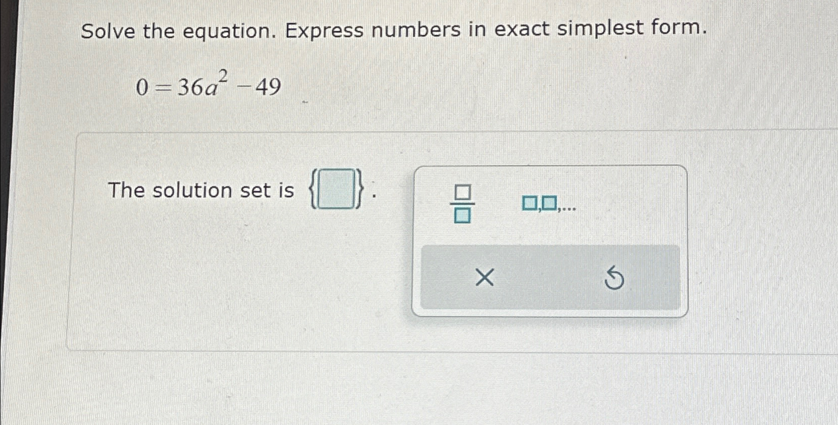 Solved Solve the equation. Express numbers in exact simplest | Chegg.com