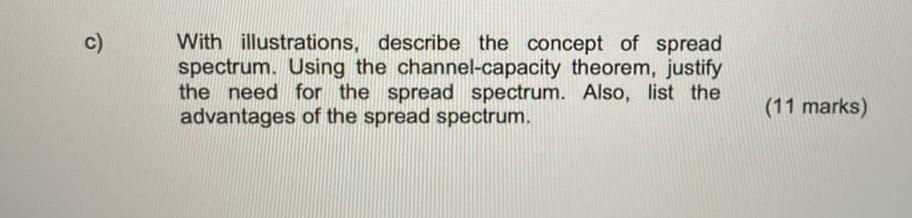 Solved c) With illustrations, describe the concept of spread | Chegg.com