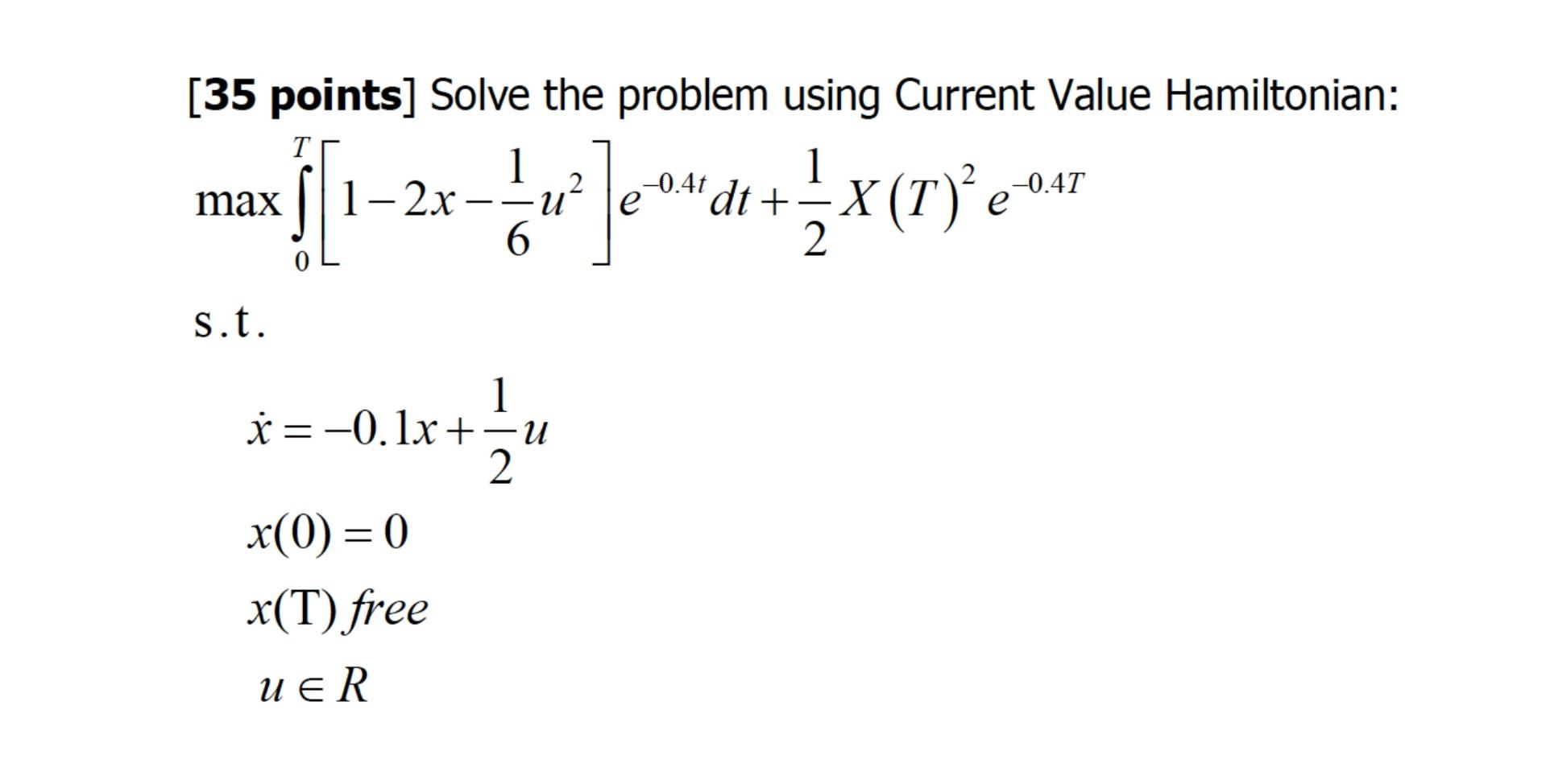 Solved [35 points] Solve the problem using Current Value | Chegg.com