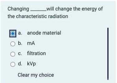 Solved For diagnostic radiology, the target metal (anode) | Chegg.com