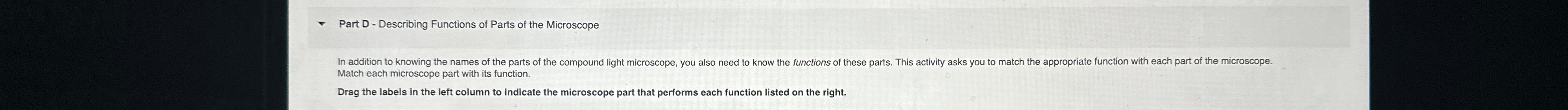 Solved Part D - ﻿Describing Functions of Parts of the | Chegg.com