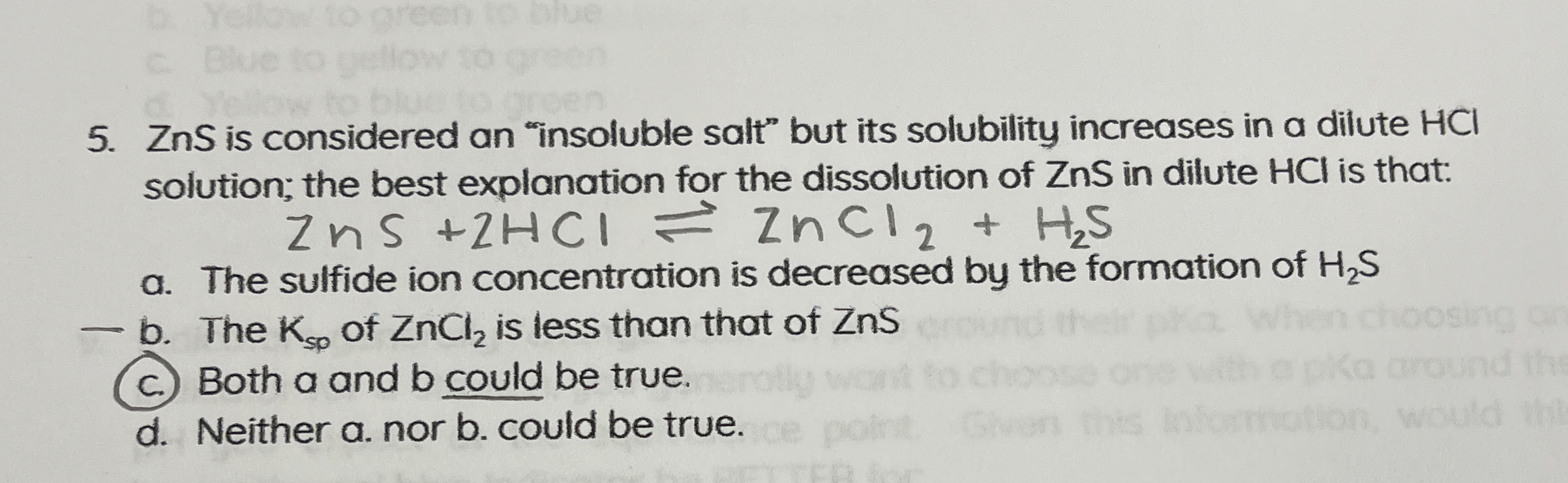 High Quality SOLUTION ZnS is considered an "insoluble salt" but its | Chegg.com