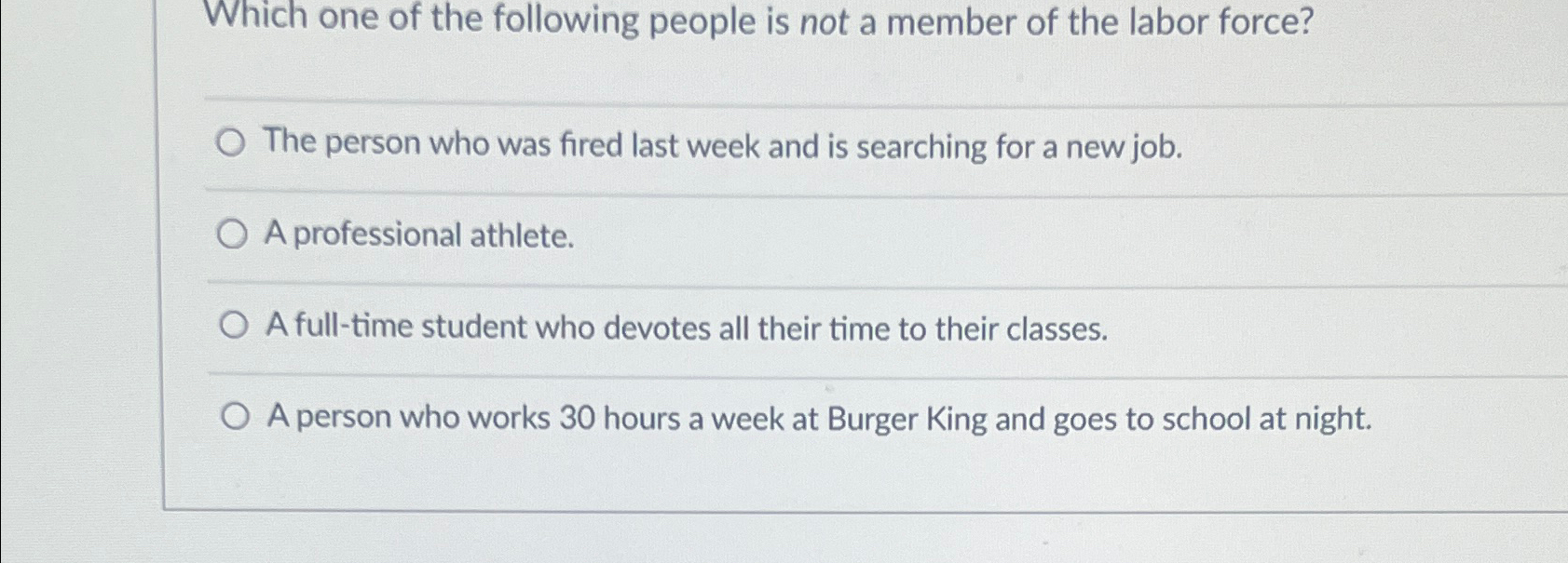 Solved Which one of the following people is not a member of | Chegg.com
