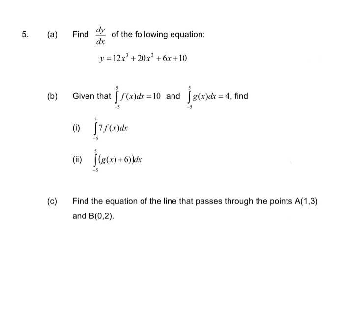 Solved Hi this is math question.. please answer all by | Chegg.com