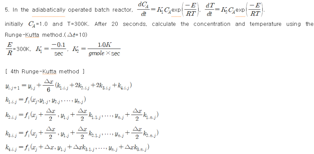 Solved In the adiabatically operated batch reactor, | Chegg.com