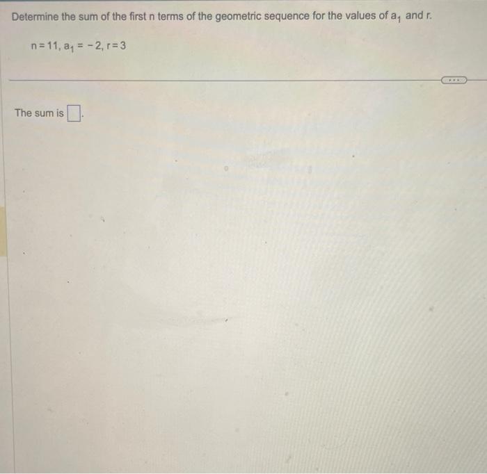 Solved Determine the sum of the first n terms of the | Chegg.com