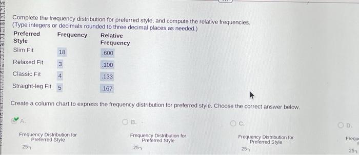 Solved Use the COUNTIF function to construct frequency | Chegg.com