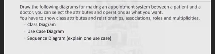 Solved Draw the following diagrams for making an appointment | Chegg.com