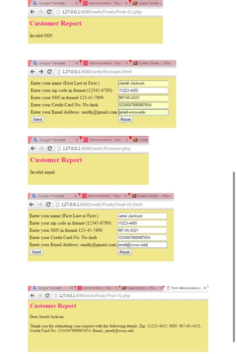 Solved you should create a form and a PHP script for | Chegg.com