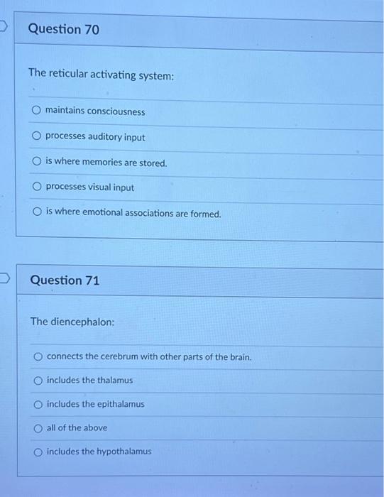 Solved Question 68 The limbic system: is associated with | Chegg.com