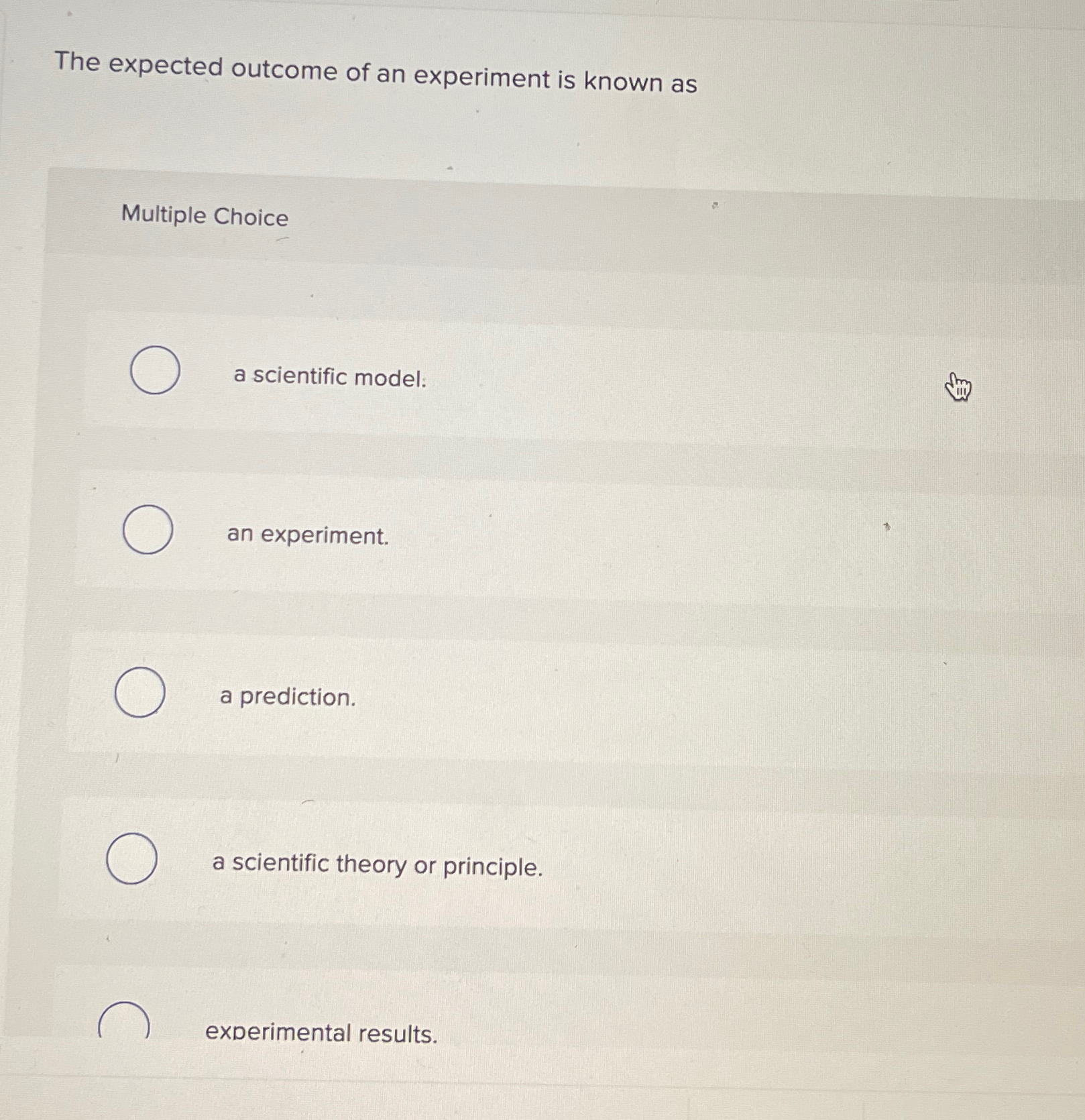 Solved The expected outcome of an experiment is known | Chegg.com