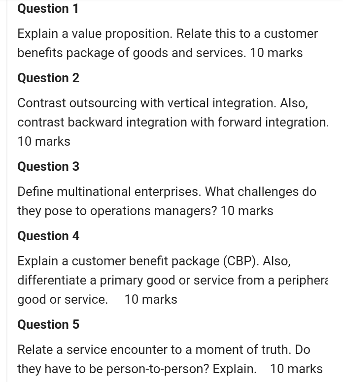 Solved Question 1 Explain a value proposition. Relate this | Chegg.com