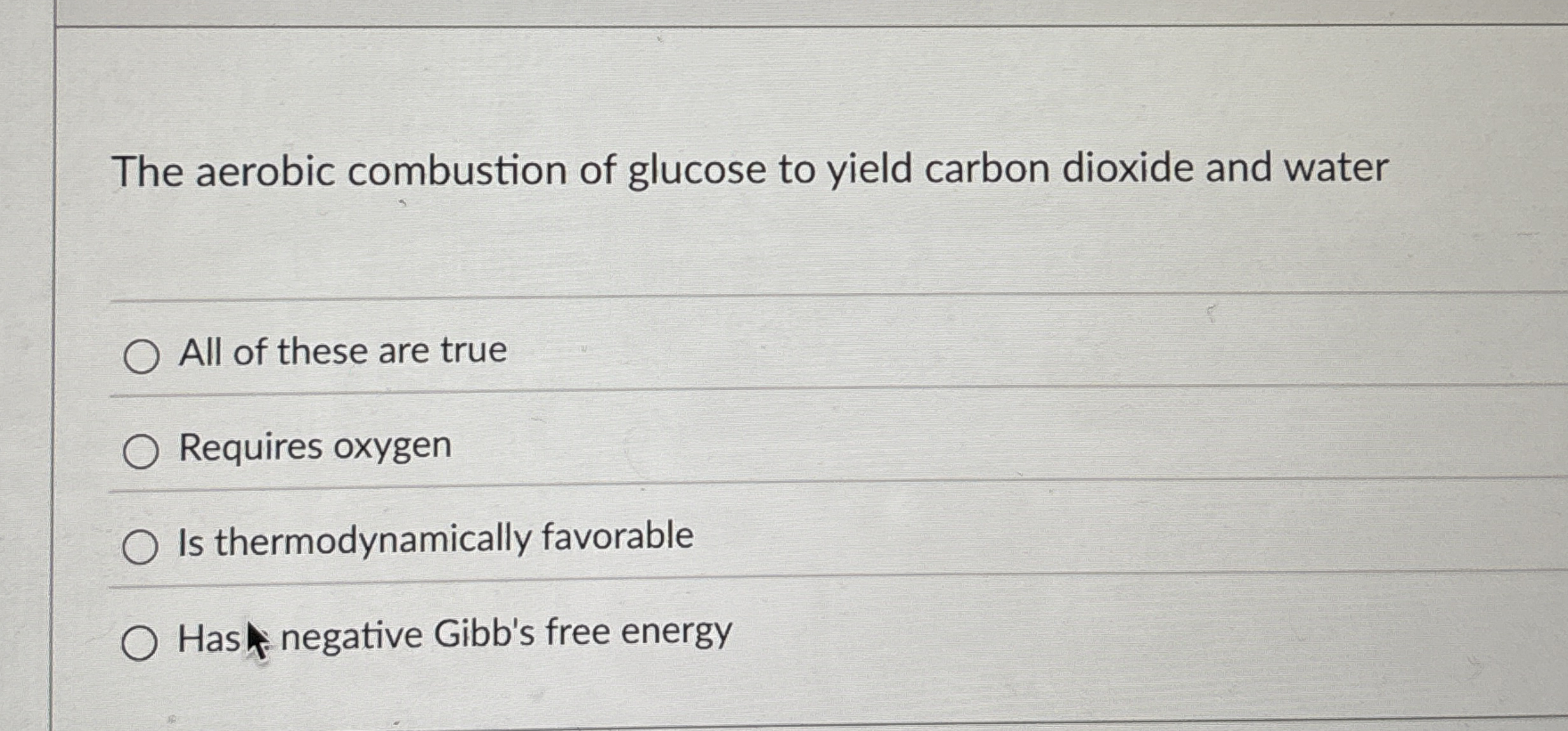 Solved The aerobic combustion of glucose to yield carbon | Chegg.com