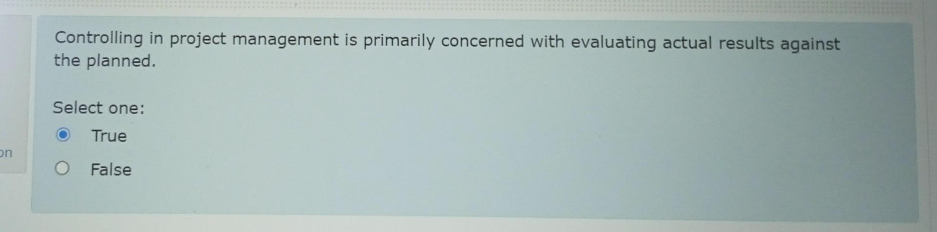 Solved Controlling in project management is primarily | Chegg.com