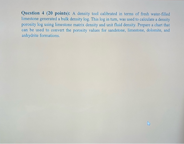 Solved Question 4 (20 points): A density tool calibrated in | Chegg.com