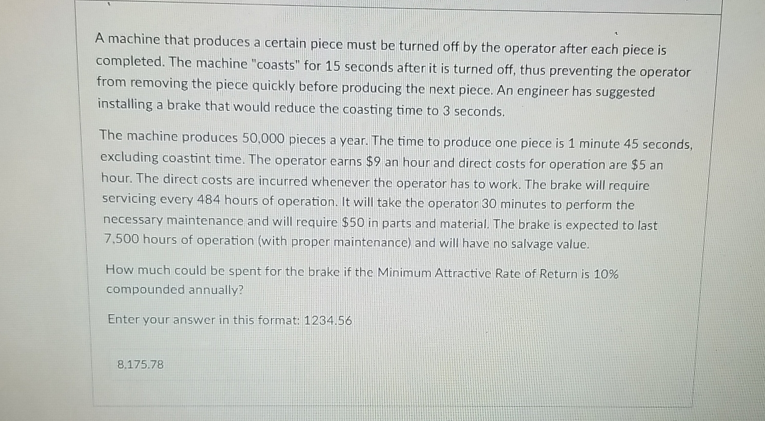Solved A machine that produces a certain piece must be | Chegg.com