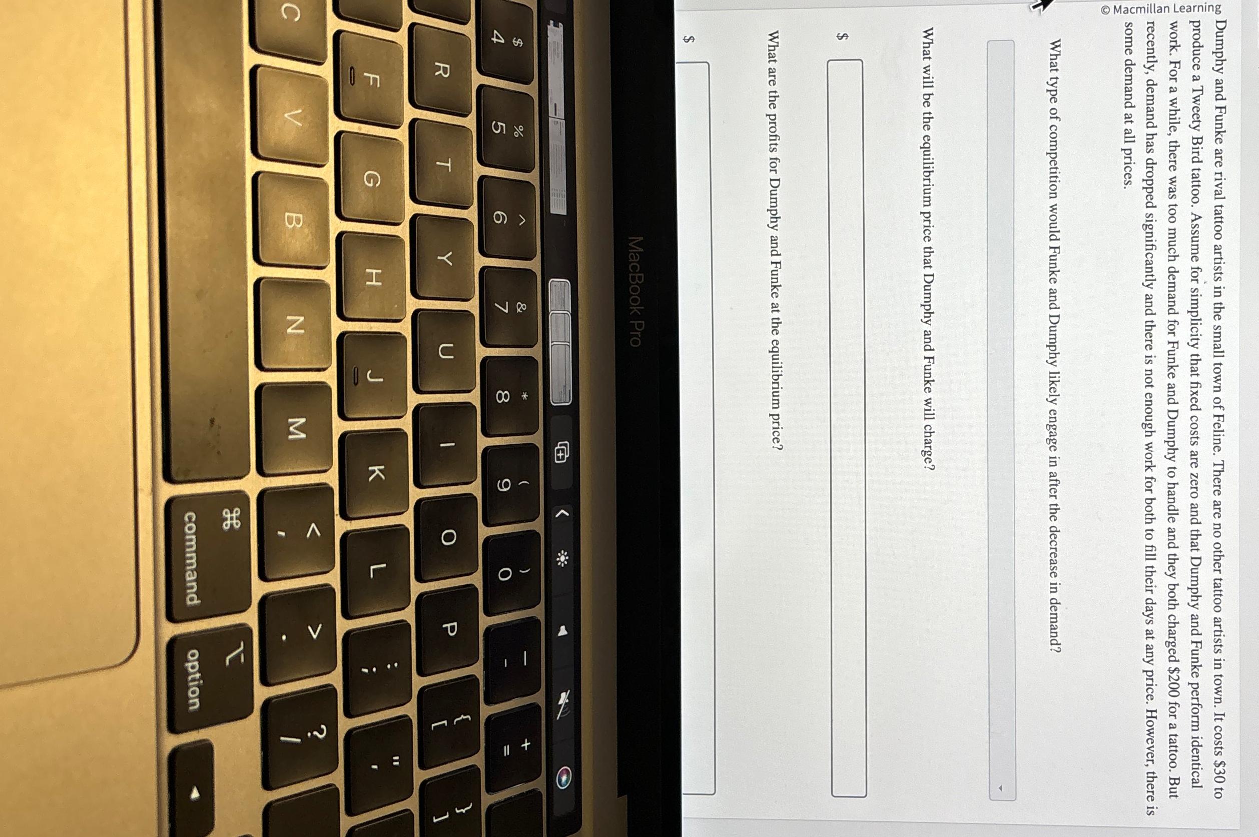 Solved Dumphy and Funke are rival tattoo artists in the | Chegg.com