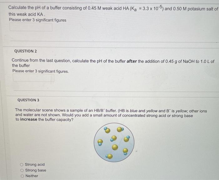 Solved Calculate the pH of a buffer consisting of 0.45 M | Chegg.com
