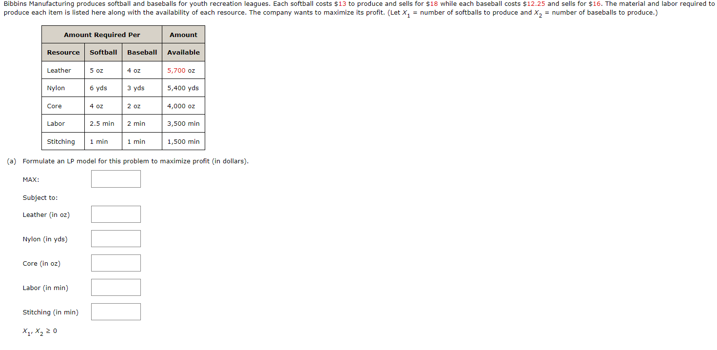 Solved A ﻿formulate An Lp Model For This Problem To