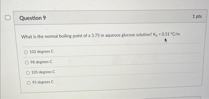 Solved What is the normal boiling point of a 3.75 m aqueous | Chegg.com