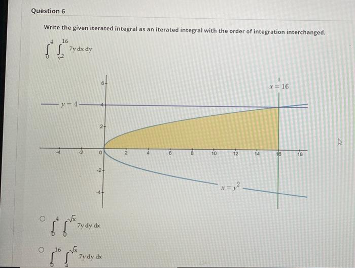 Solved Question 3 Write the given iterated integral as an | Chegg.com