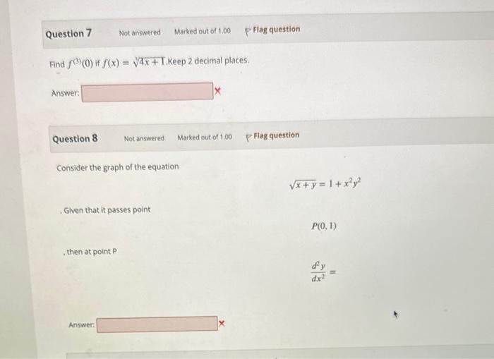 Solved Find f(3)(0) if f(x)=4x+1 Keep 2 decimal places. | Chegg.com