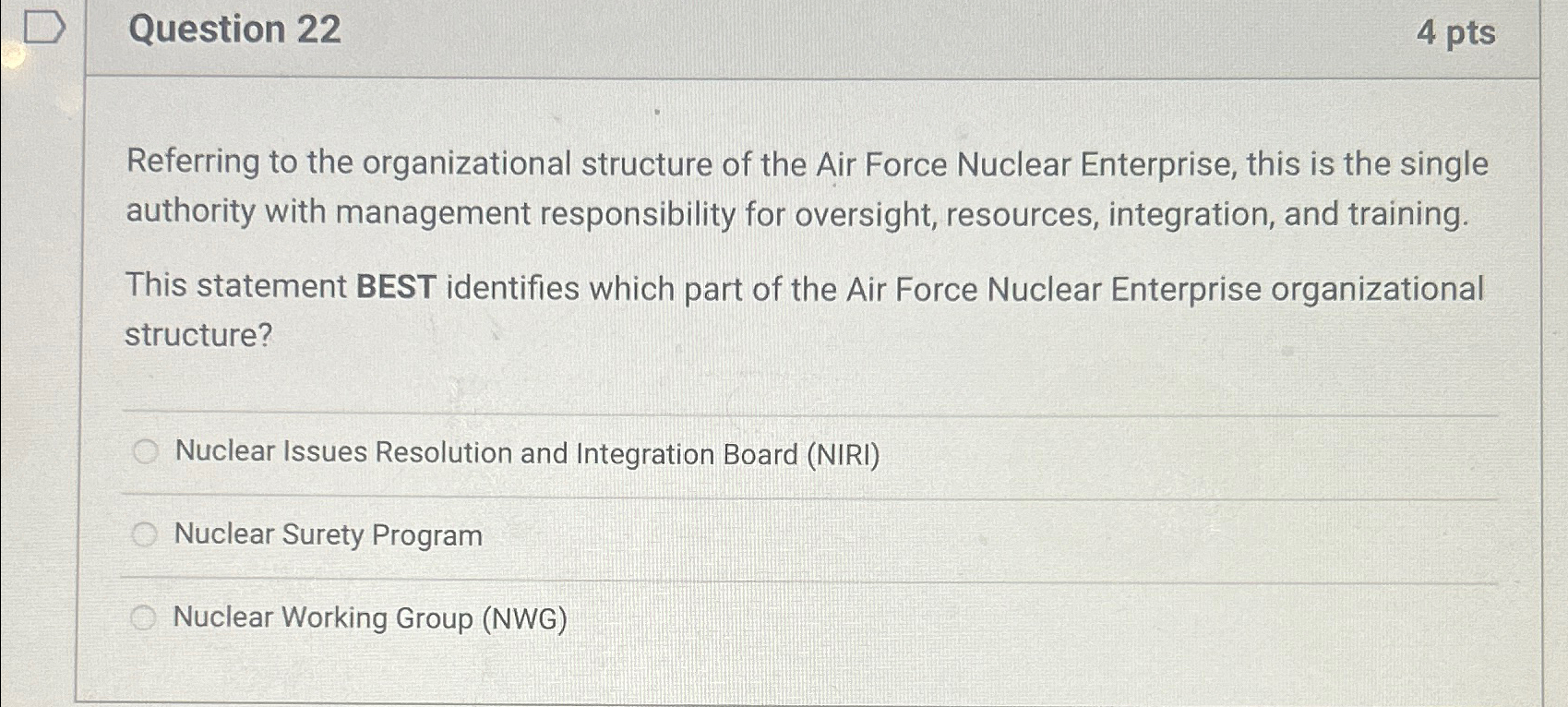 Solved Question 224 ﻿ptsReferring to the organizational | Chegg.com