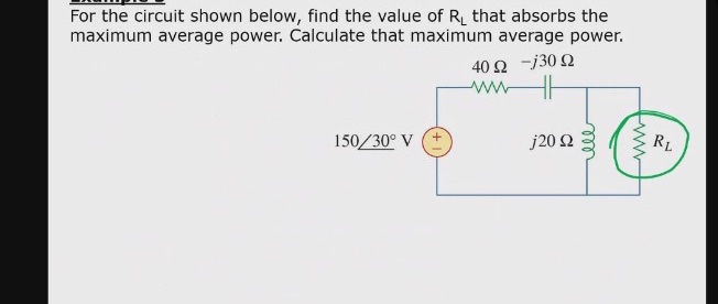 Solved For the circuit shown below, find the value of RL | Chegg.com
