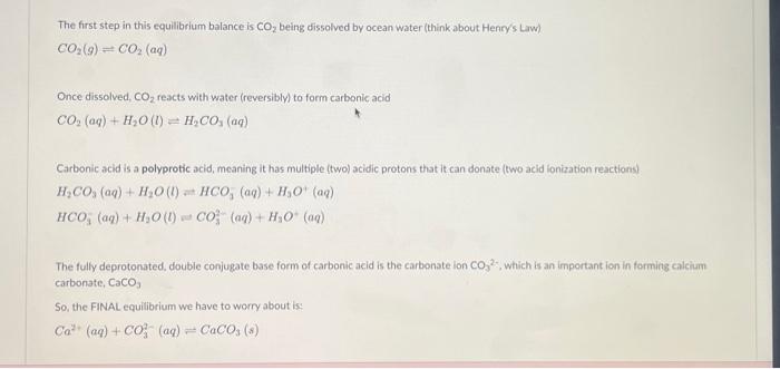 Solved The first step in this equilibrium balance is \\( | Chegg.com