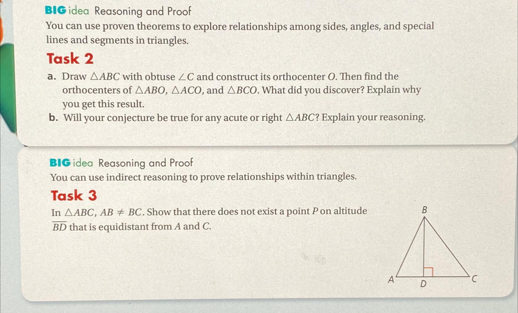 Solved BIG idea Reasoning and Proof You can use proven | Chegg.com