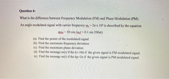 Solved Question 4: What is the difference between Frequency | Chegg.com