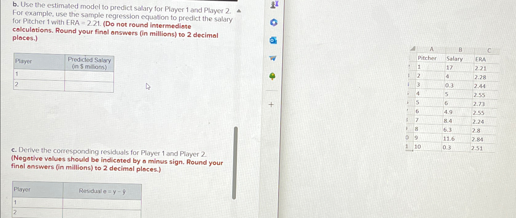 Solved b. ﻿Use the estimated model to predict salary for | Chegg.com