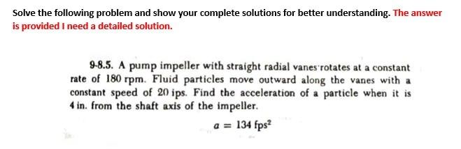 Solved solve the following problem and show your complete | Chegg.com