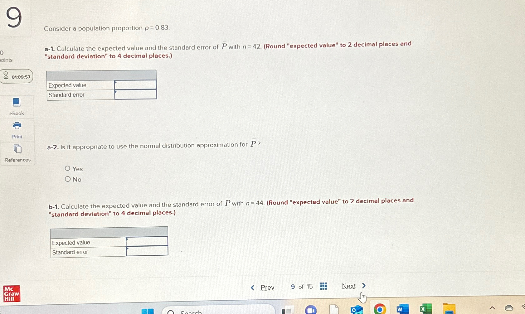 Solved Consider a population proportion p=083a-1. ﻿Calculate | Chegg.com