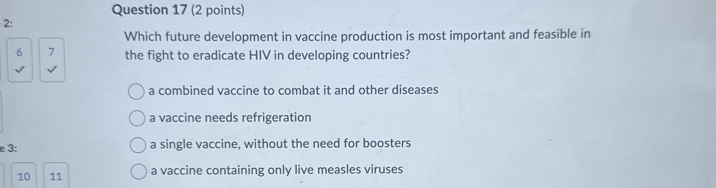 Solved Question 17 (2 ﻿points)67Which future development in | Chegg.com