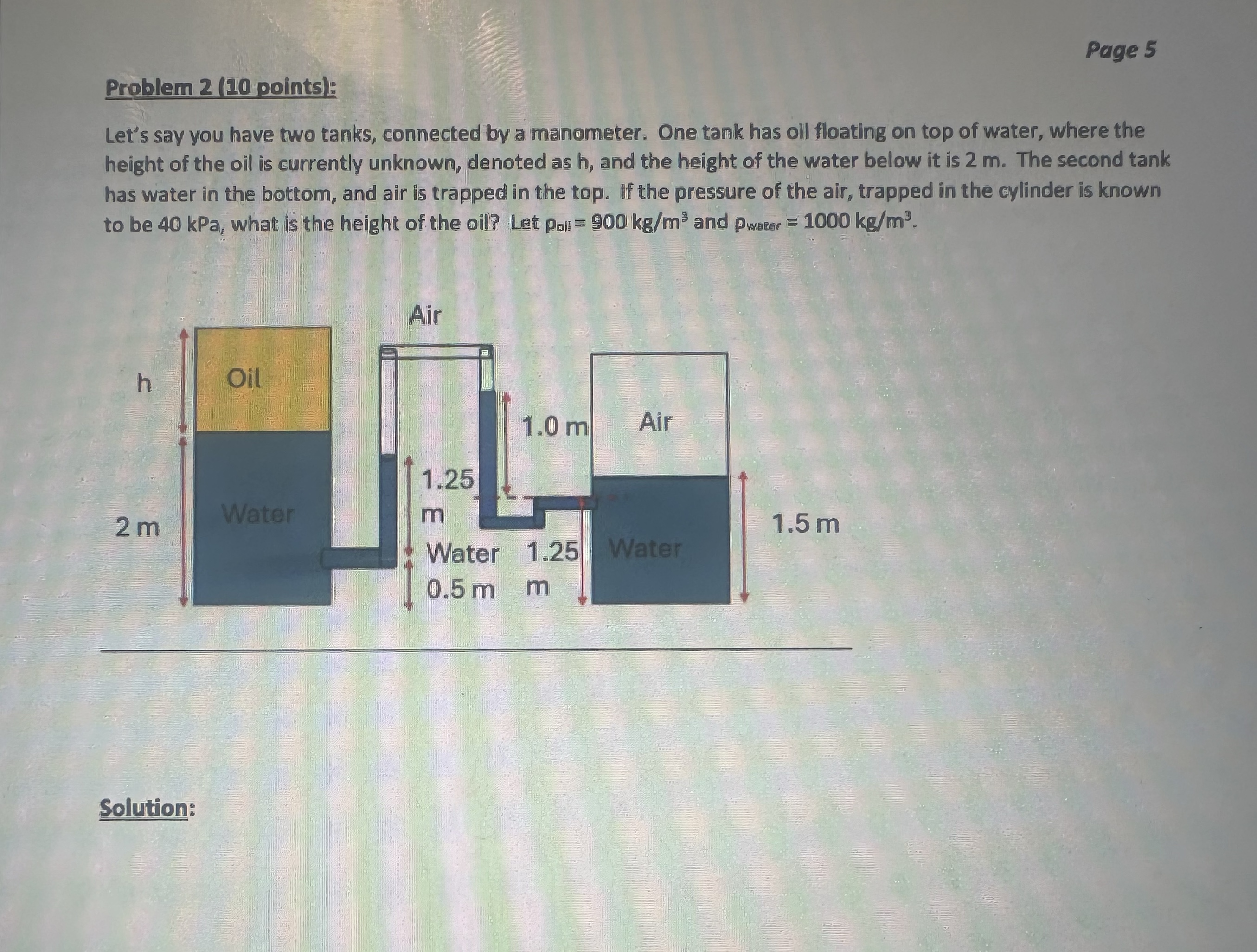 Solved Page 5Problem points):Let's say you have two tanks, | Chegg.com